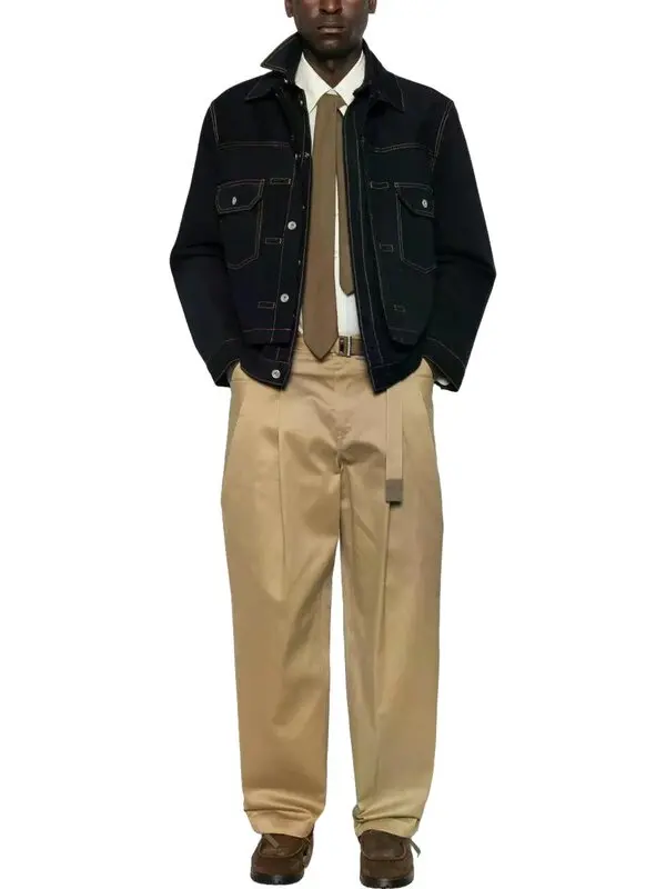 Sacai Layered Design Denim Jacket - Blue