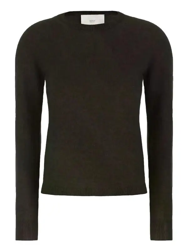 VANISE Crew Neck Long Sleeve Sweater - Brown