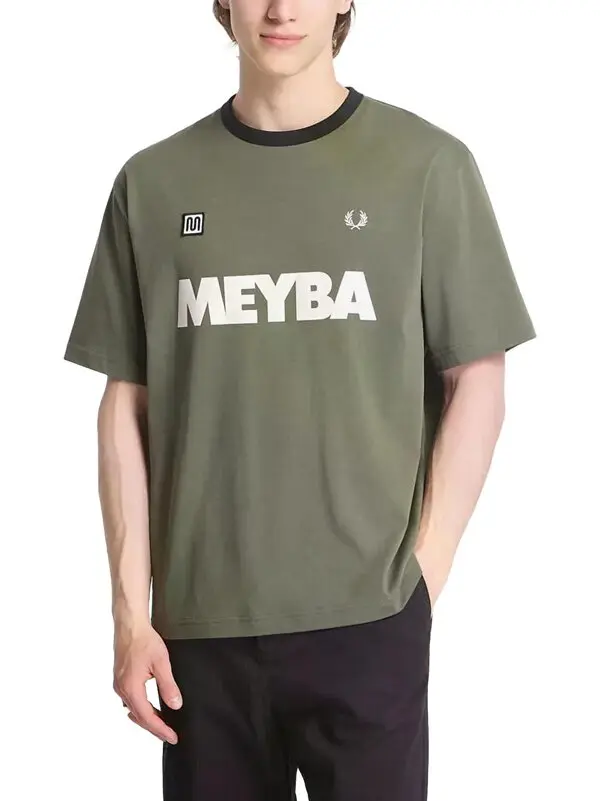 Fred Perry Logo-print Ringer T-shirt - Green