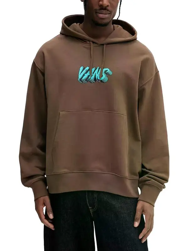 VANS Logo-print Drawstring Hoodie - Brown