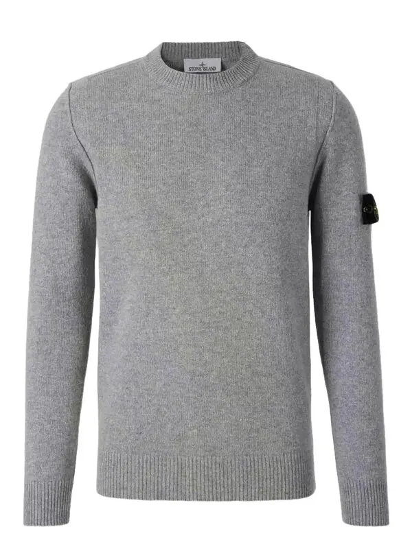 Stone Island Lambswool Crew Neck Sweater - Grey