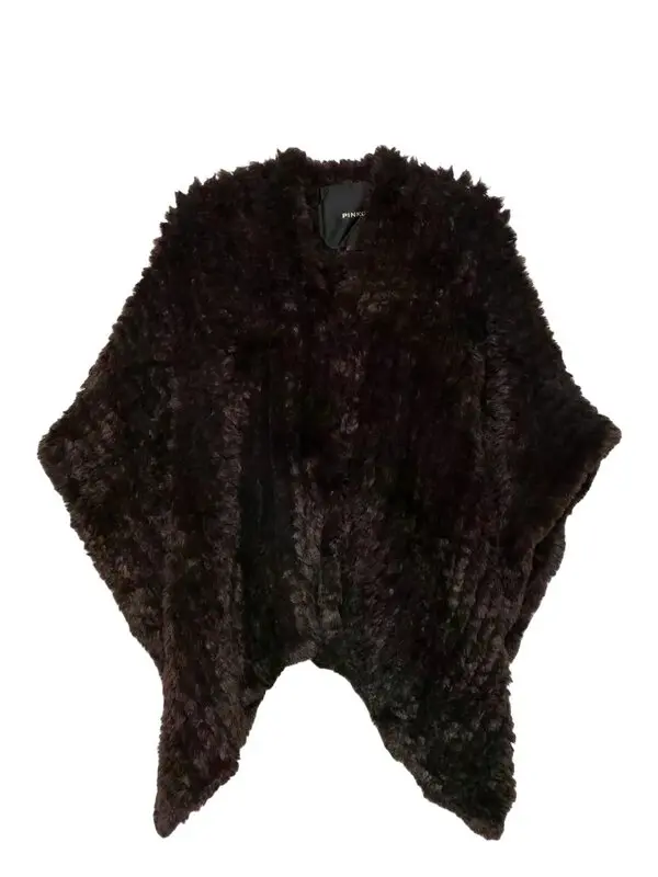 Pinko Faux-fur Cape - Brown