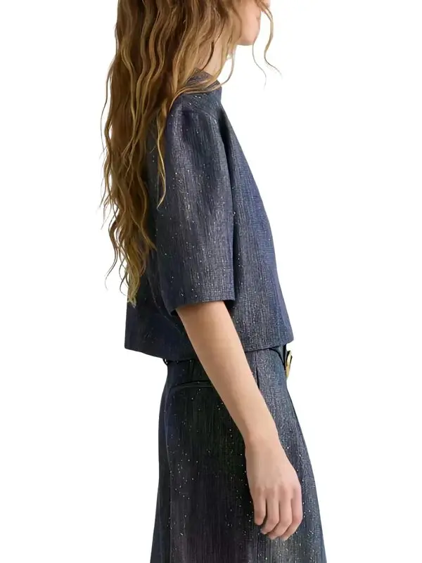 TWP Embellished Crewneck T-shirt - Blue