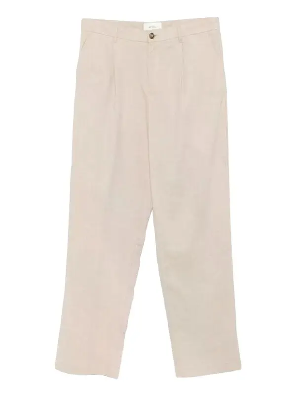 LES DEUX Pleated Straight-leg Trousers In Sand Beige - Neutrals