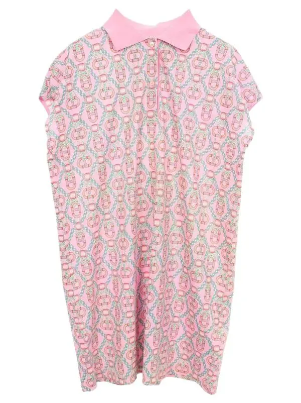 Hermès Kanoe Print Polo Dress - Pink