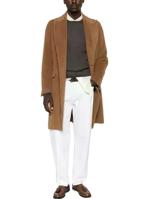 Canali Button-fastening Straight-leg Jeans - White