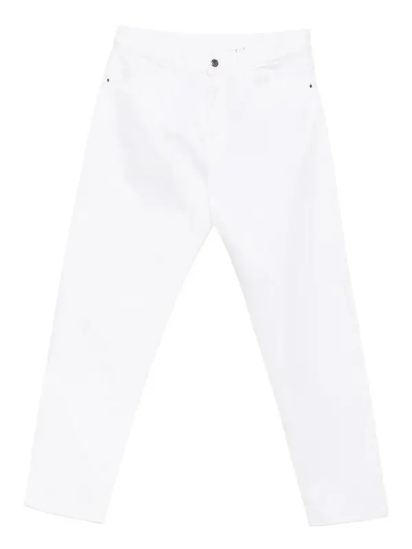 Canali Button-fastening Straight-leg Jeans - White