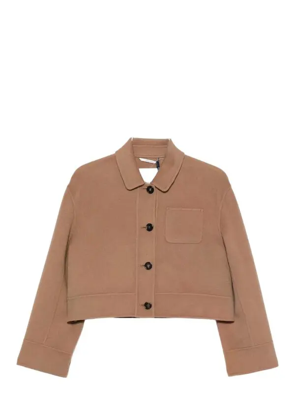 Max Mara Cropped Button-down Jacket - Brown