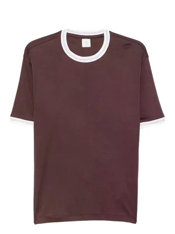 Eleventy Contrast-trim T-shirt - Red