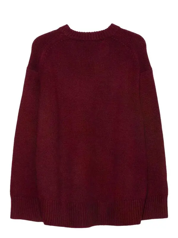 LISA YANG Noor Ribbed Knit Crewneck Sweater - Red