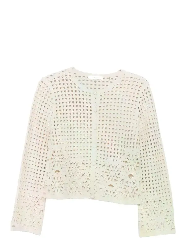 FRAME Postcard Crochet Cardigan - Neutrals