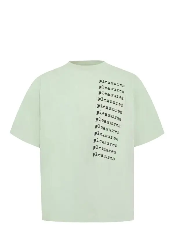 PLEASURES Logo-print Slip-pocket T-shirt - Green