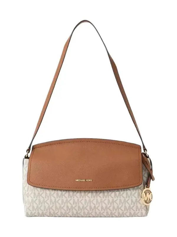 Michael Kors Monogram Print Shoulder Bag - Neutrals