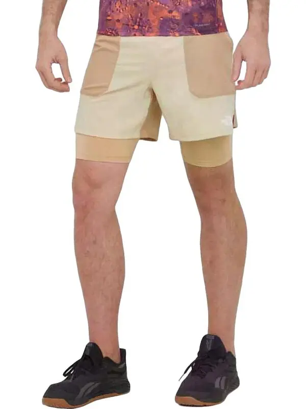 The North Face Color-block Layered Shorts - Neutrals