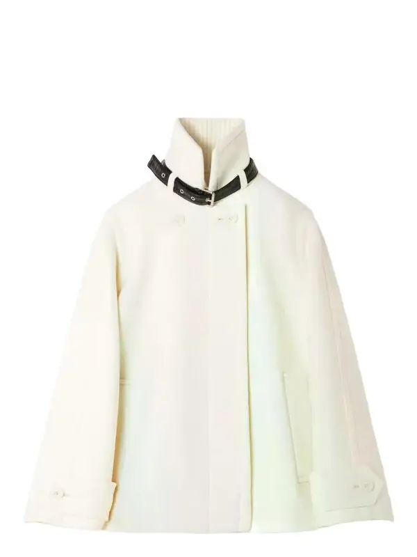 LANVIN Double-breasted Coat With Buckle Detail - White