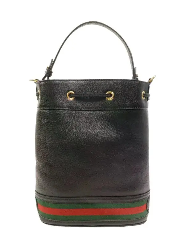 Gucci Ophidia Web Bucket Bag - Black