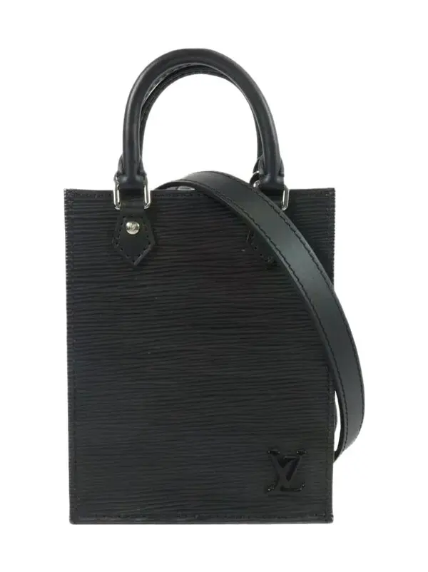 LOUIS VUITTON Petit Sac Plat Two-way Handbag - Black