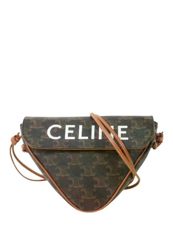 Celine Triomphe Triangle Mini Bag - Brown