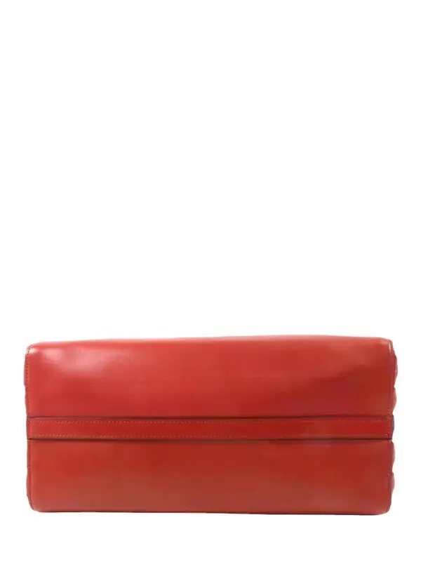 Prada Leather Tote Bag - Red