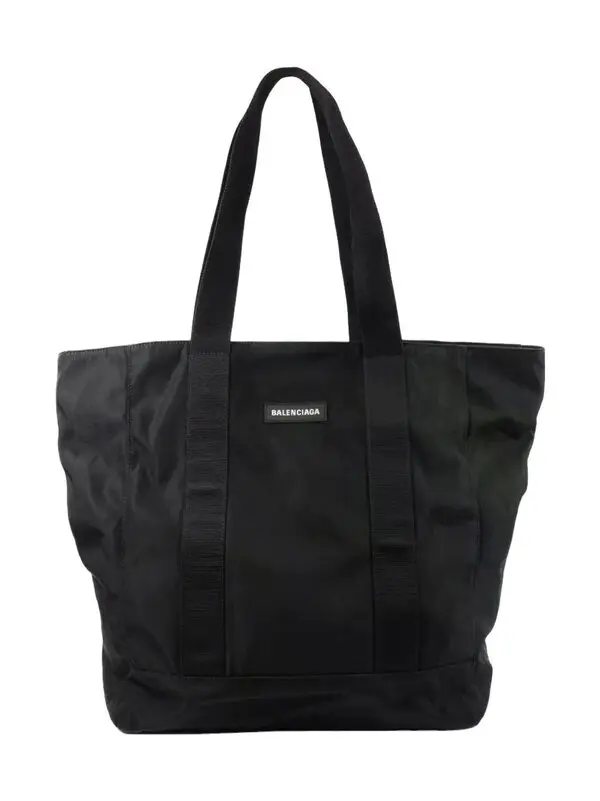 Balenciaga Logo Patch Tote Bag - Black