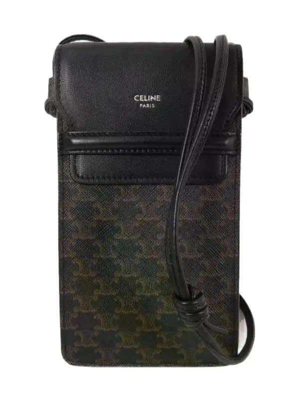 Celine Triomphe Canvas Mini Shoulder Bag - Brown