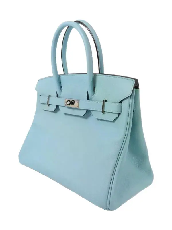 Hermès Birkin 30 Epsom Leather Satchel Bag - Blue