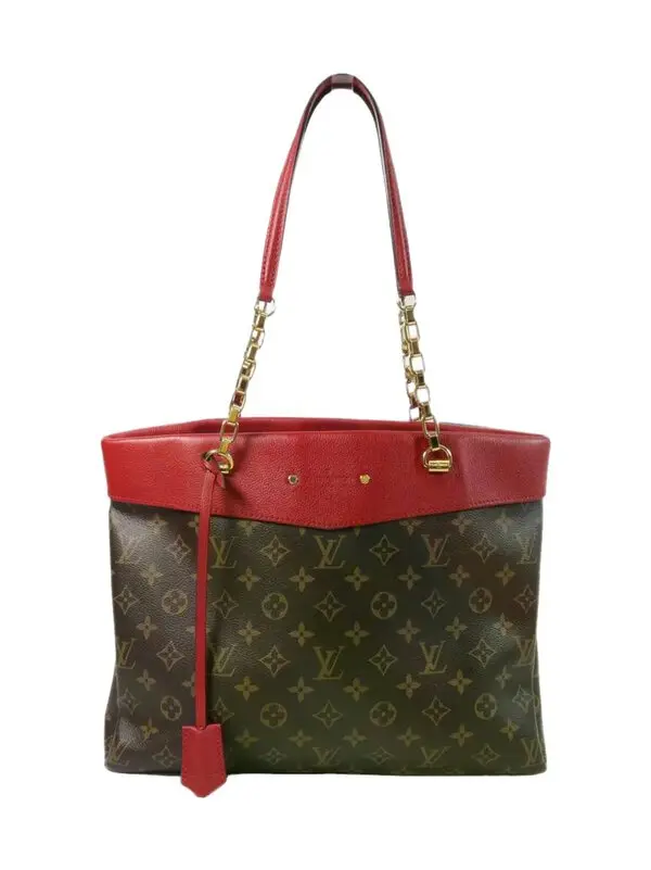 LOUIS VUITTON Pallas Shopper Monogram Tote Bag - Brown