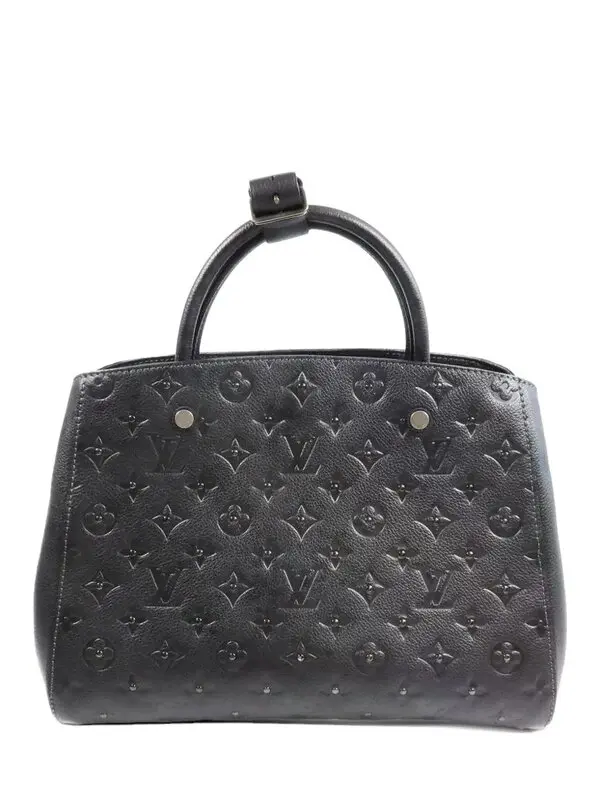 LOUIS VUITTON Monogram Empreinte Bb Montaigne Tote Bag - Black