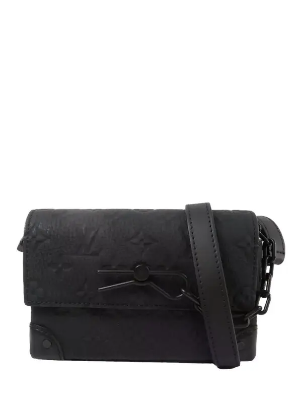 LOUIS VUITTON Monogram Taurillon Leather Shoulder Bag - Black