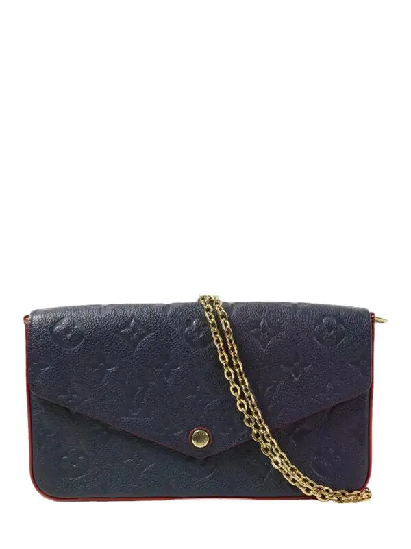 LOUIS VUITTON Monogram Empreinte Felicie Shoulder Bag - Blue