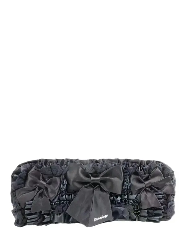 Balenciaga Bow-detail Clutch Bag - Black