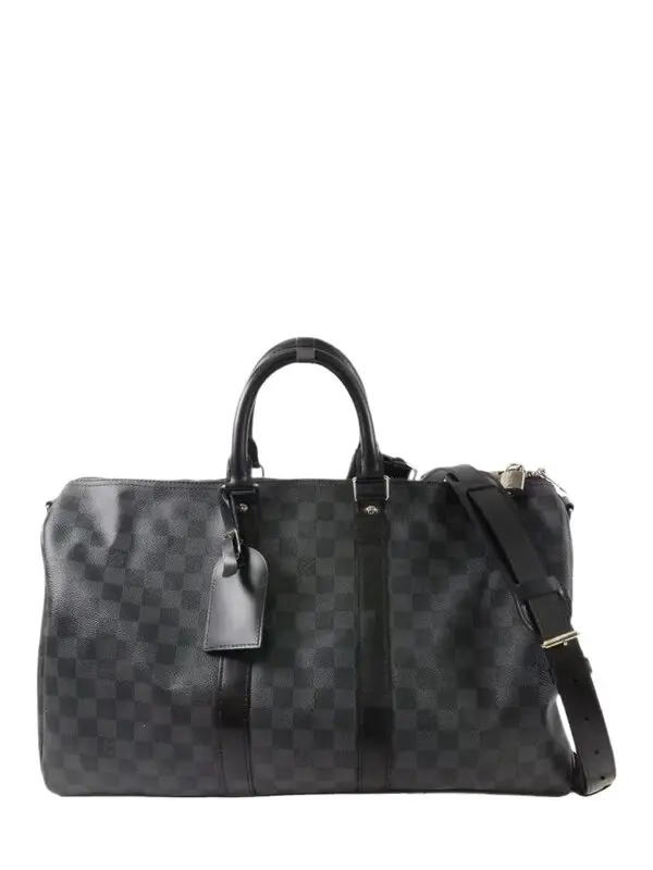 LOUIS VUITTON Keepall 45 Bandoulière Damier Graphite Handbag - Black