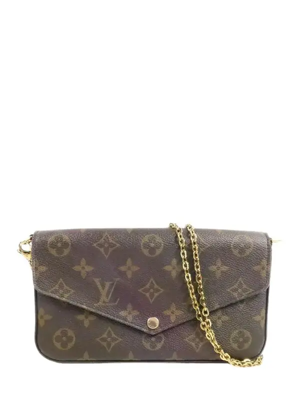 LOUIS VUITTON Monogram Felicie Pochette Shoulder Bag - Brown