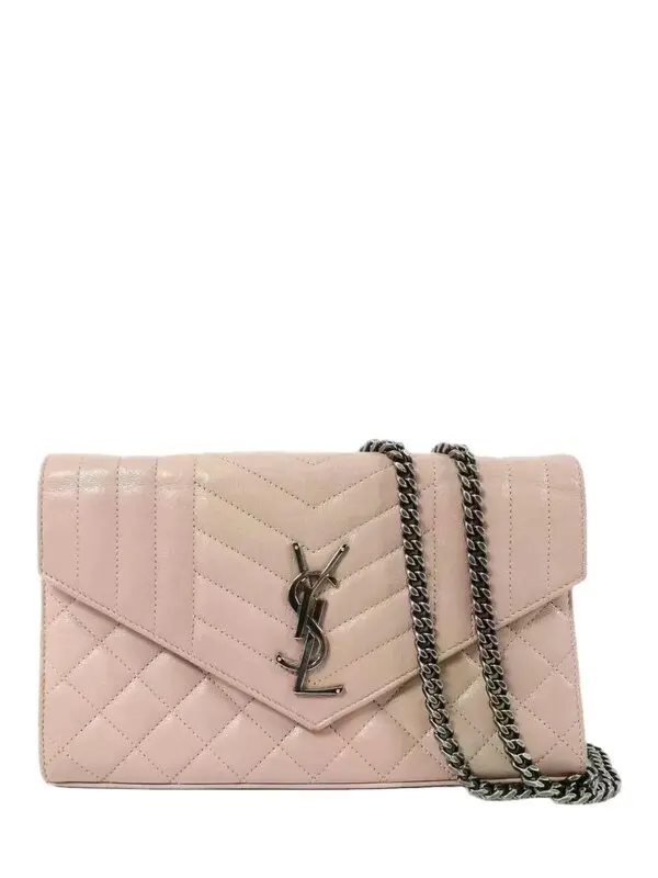 Saint Laurent Envelope Chain Shoulder Bag - Pink