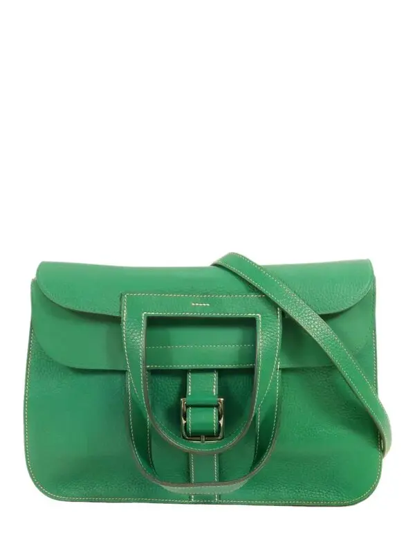 Hermès Halzan Shoulder Bag - Green