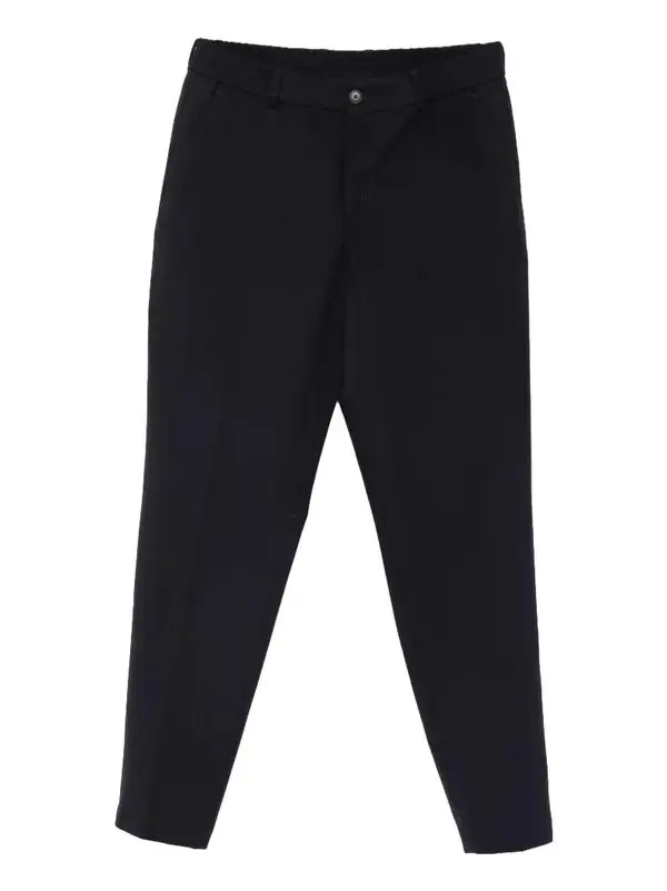 BOSS Elasticated Waistband Virgin Wool Trousers - Blue