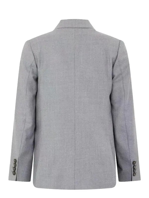 SLOWEAR Double-breasted Peaked-lapel Jacket - Grey