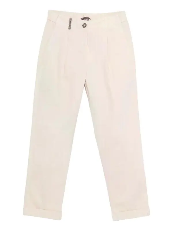 Peserico Pleated Detail Turn-up Trousers - Neutrals