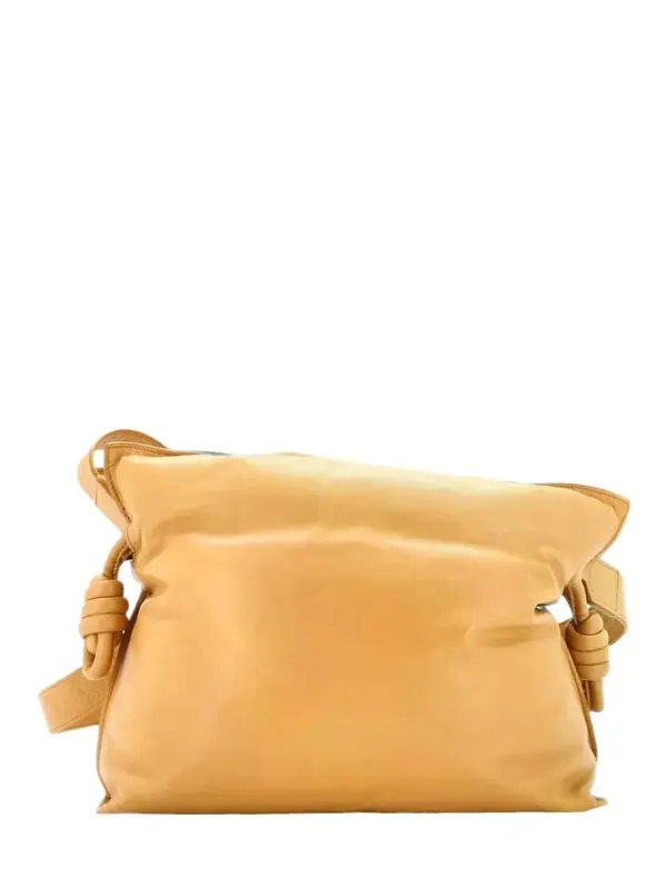 Loewe Puffer Flamenco Knot Clutch Leather Small Shoulder Bag - Yellow
