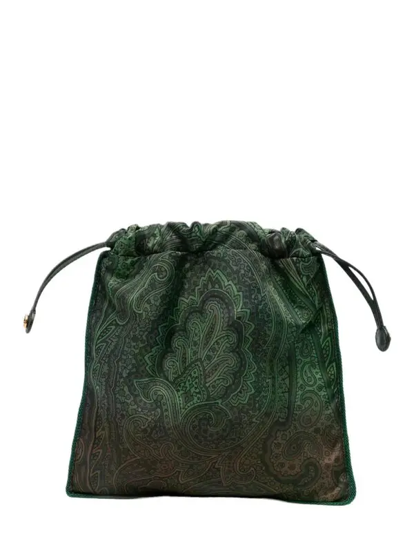 Etro Paisley Print Drawstring Backpack - Green