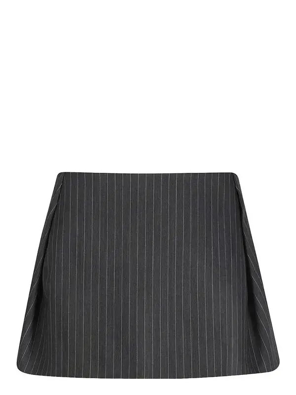 IRO PARIS Pinstripe Pleated Mini Skirt - Grey