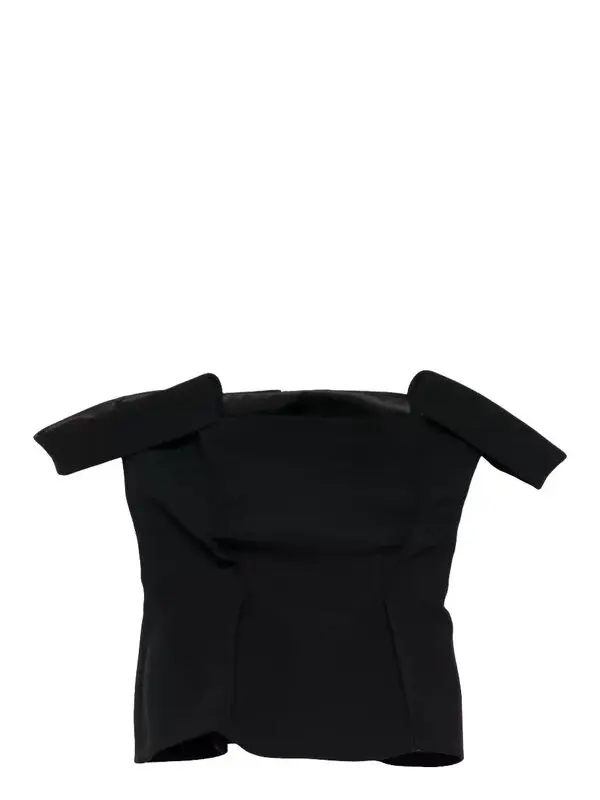 Khaite Vasmina Off-the-shoulder Peplum Blouse - Black