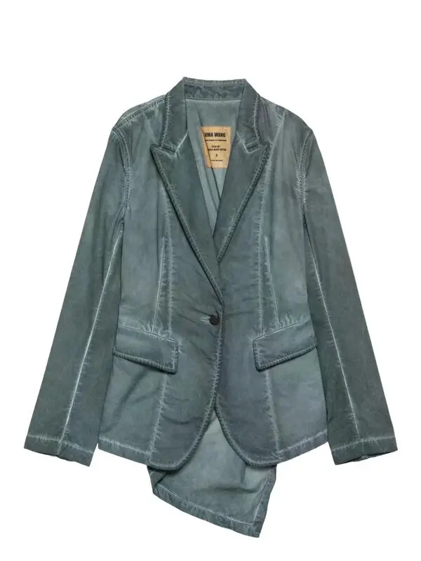 UMA WANG Notched Lapel Single-breasted Blazer - Green