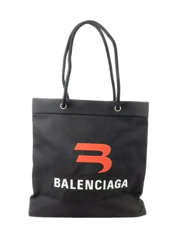 Balenciaga Explorer Logo Print Tote Bag - Black