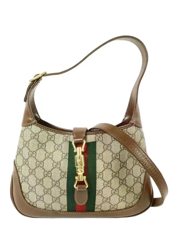 Gucci Small Jackie 1961 Gg-web Shoulder Bag - Neutrals