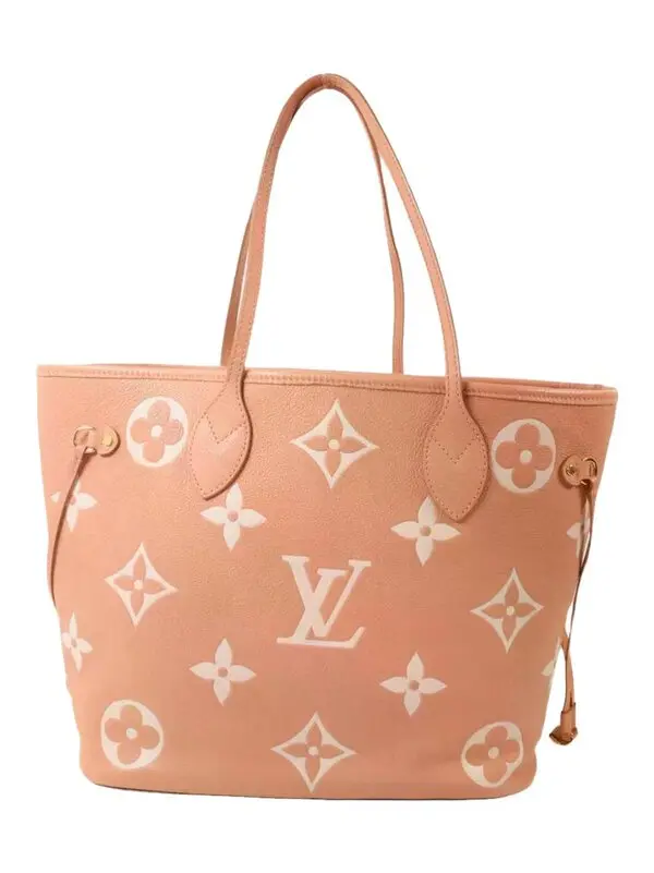 LOUIS VUITTON Mm Neverfull Monogram Empreinte Tote Bag - Orange