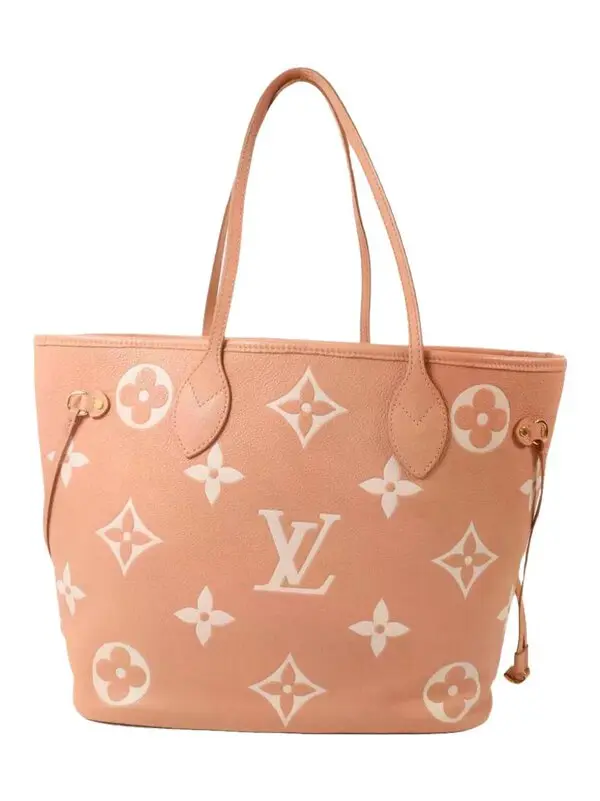 LOUIS VUITTON Neverfull Mm Monogram Empreinte Tote Bag - Orange