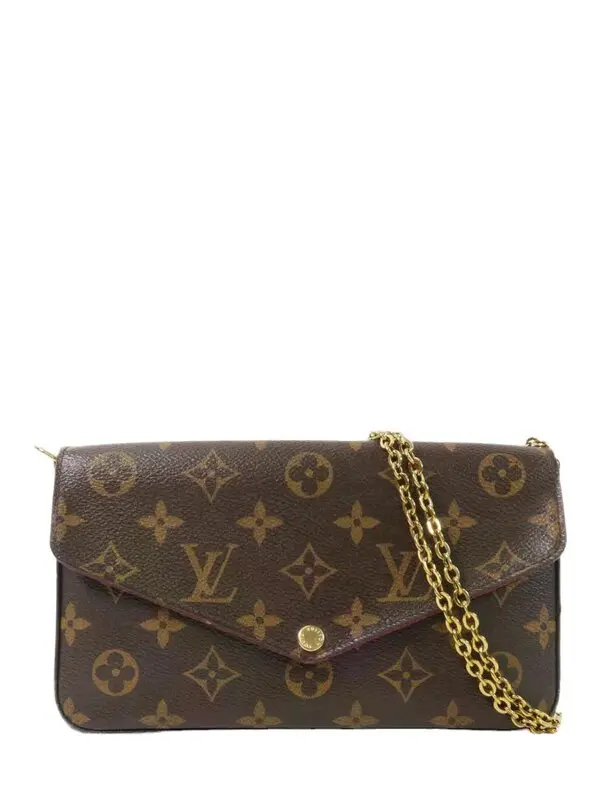 LOUIS VUITTON Monogram Canvas Felicie Pochette Shoulder Bag - Brown