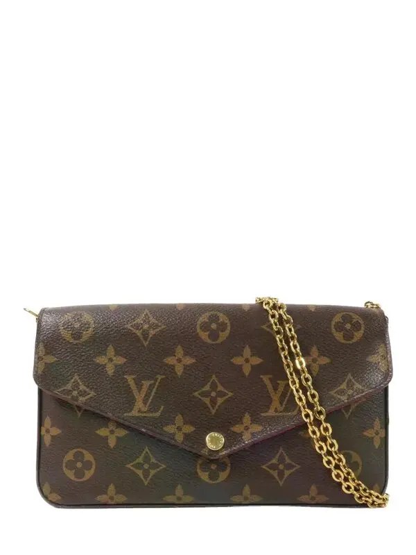 LOUIS VUITTON Monogram Canvas Felicie Pochette Shoulder Bag - Brown