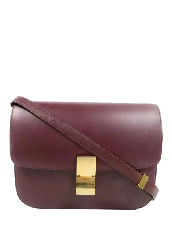 Celine Classic Box Shoulder Bag - Red